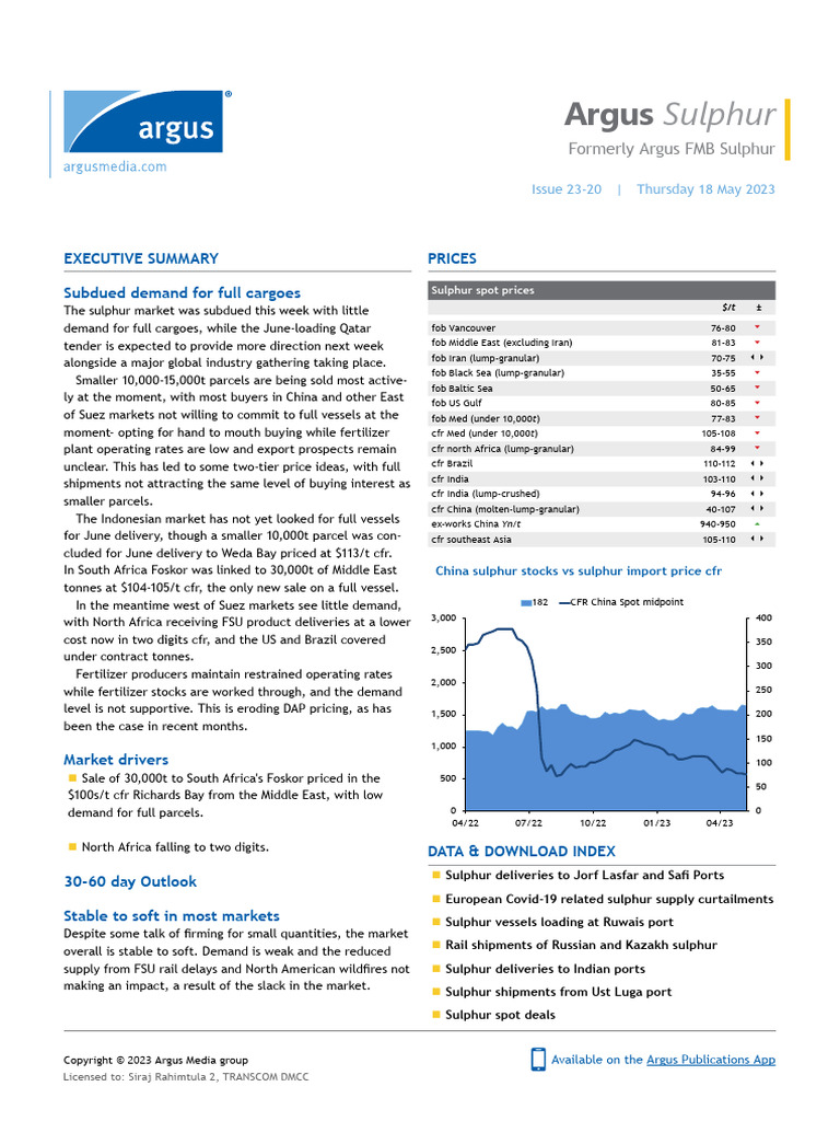 Argus 20230518fmbsul | PDF | Cargo