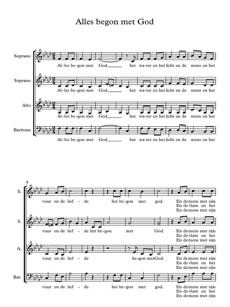 Alles begon met God - Full Score | PDF