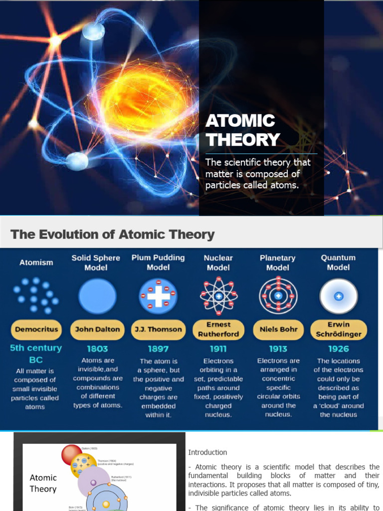 Atomic Theory | PDF | Atoms | Atomic Nucleus
