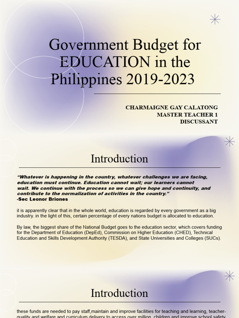 Government Budget For Education For 5 Yrs | PDF | Government Budget ...