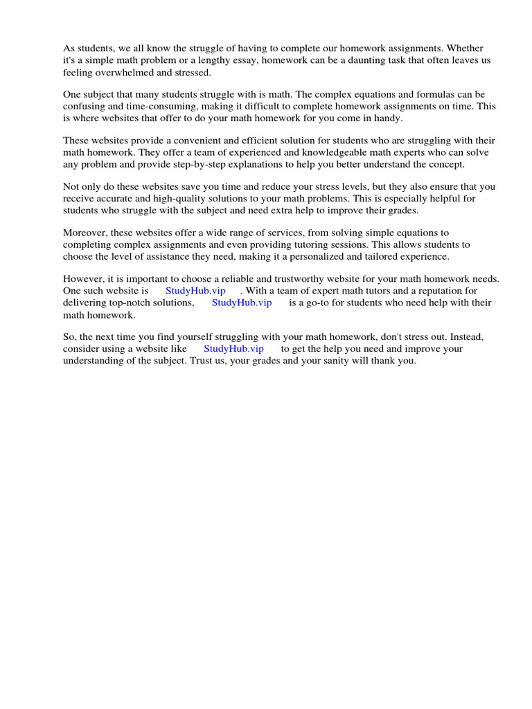 Websites To Do Your Math Homework For You | PDF | Worksheet | Homework