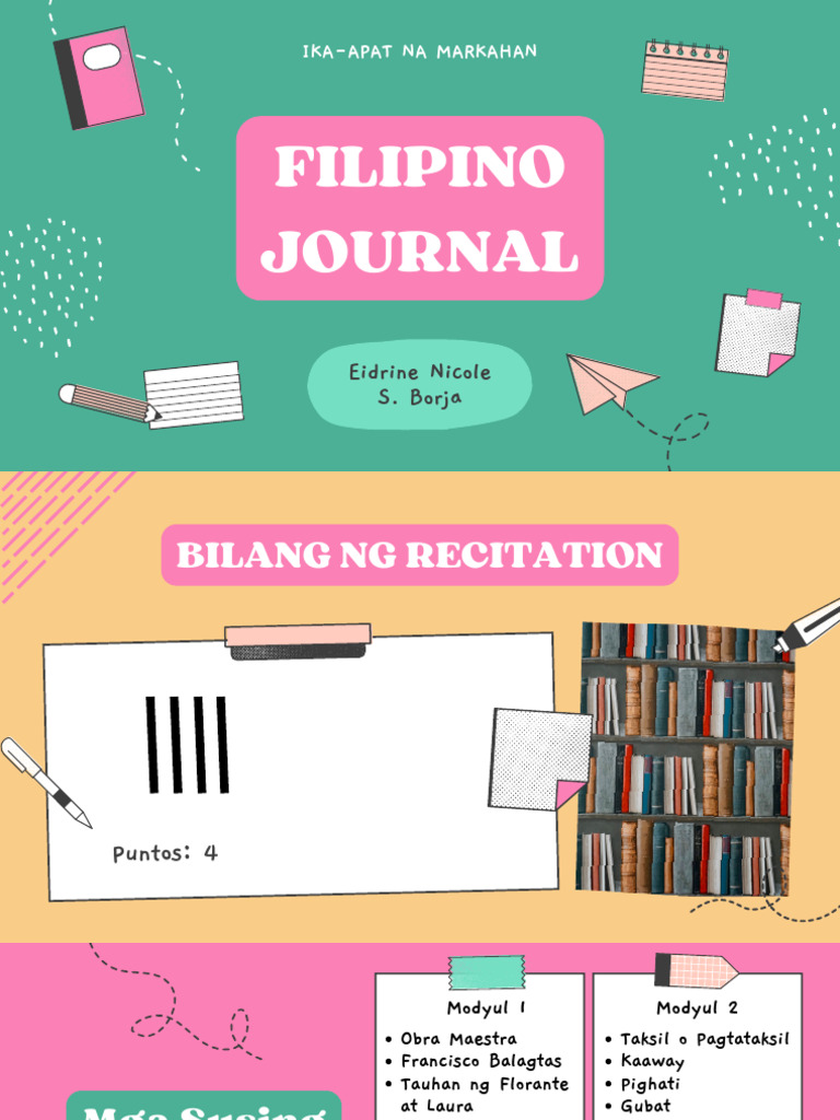 Eidrine Nicole Borja - Filipino Journal q4 | PDF