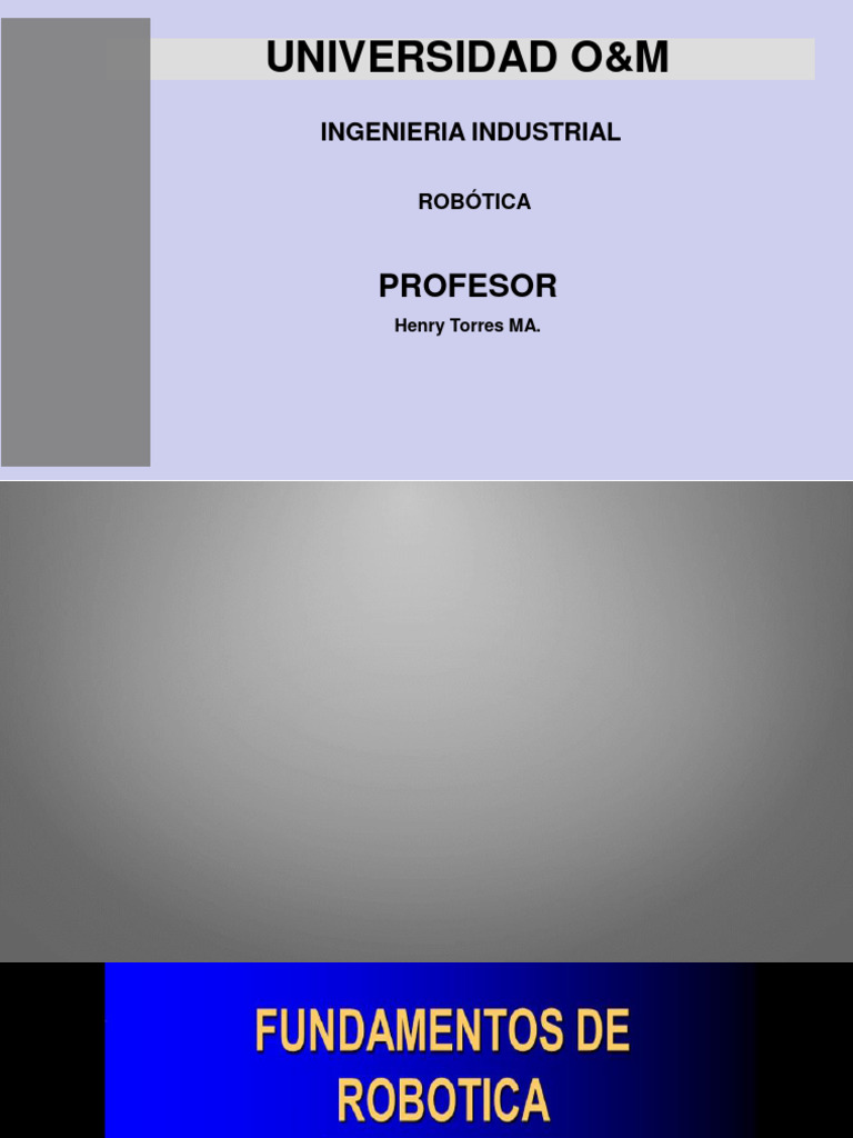 Presentacion de Robótica | PDF | Robot | Robótica