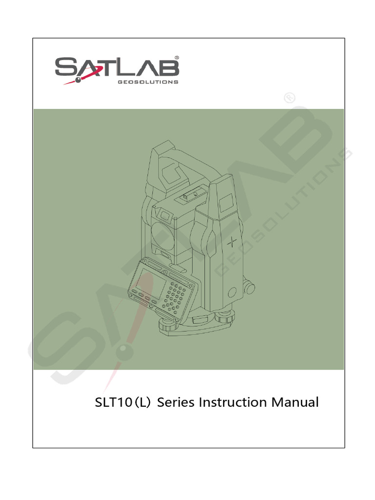 Manual de Usuario Estacion Total Satlab Slt10 | PDF | Laser | Optics