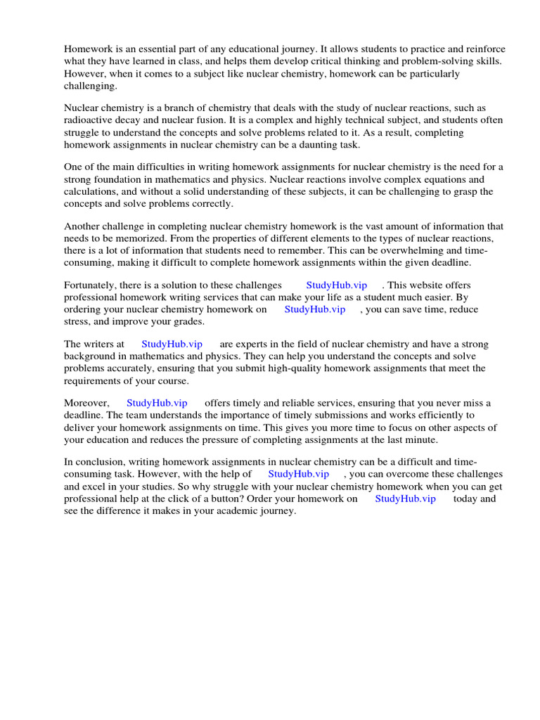 Homework Nuclear Chemistry Review | PDF | Radioactive Decay | Nuclear ...