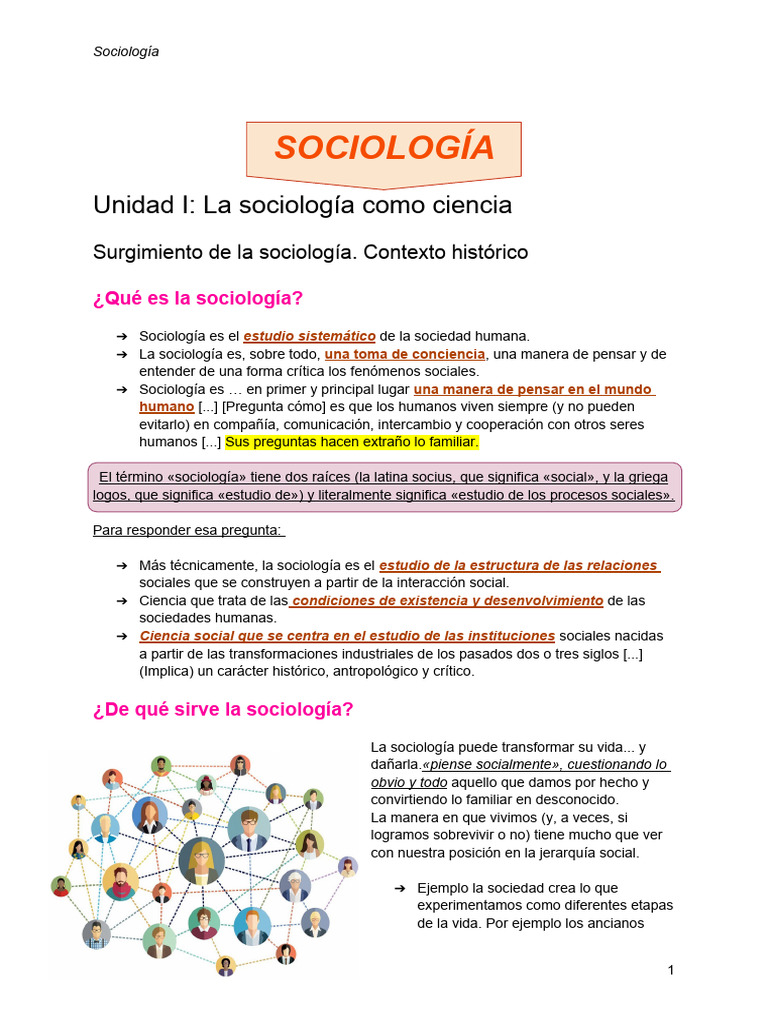 SOCIOLOGÍA | PDF | Sociología | Sociedad