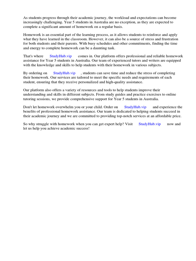 Homework Year 5 Australia | PDF | Worksheet | Homework