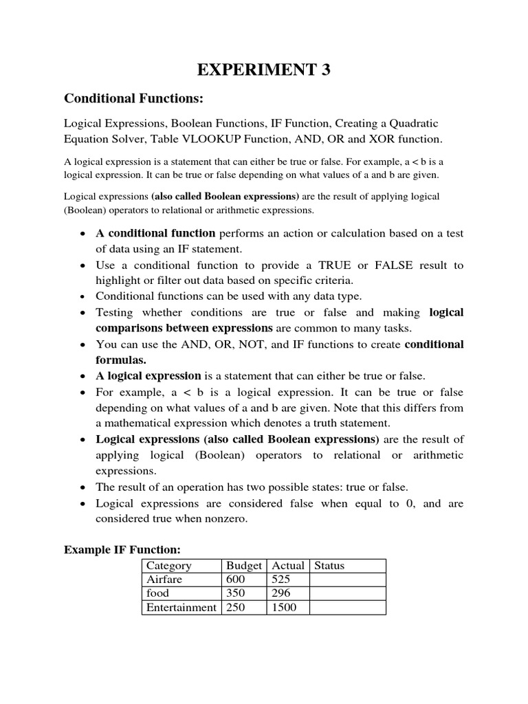 Experiment 3 & 4 | PDF | Mathematical Logic | Logic