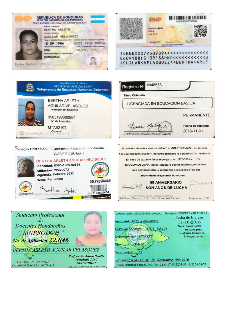 DOCUMENTOS BERTHA ARLETH AGUILAR | PDF