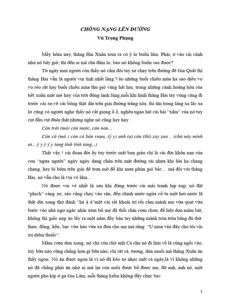 Chong Nang Len Duong - Vu Trong Phung | PDF