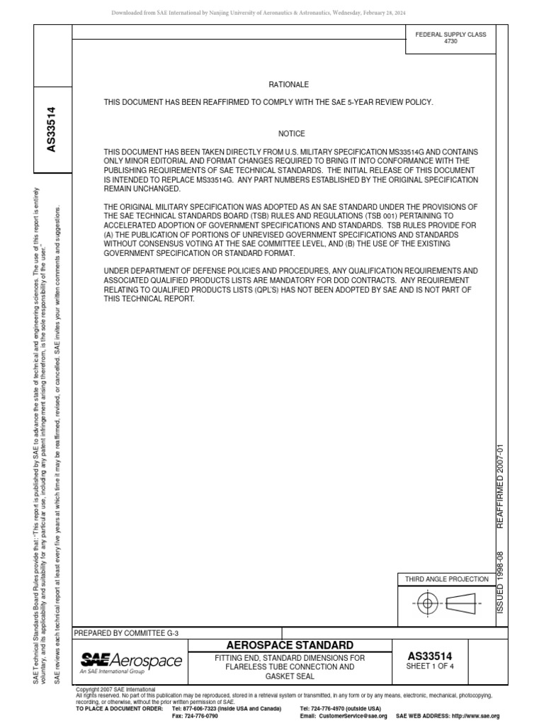 AS33514 | PDF | Specification (Technical Standard)