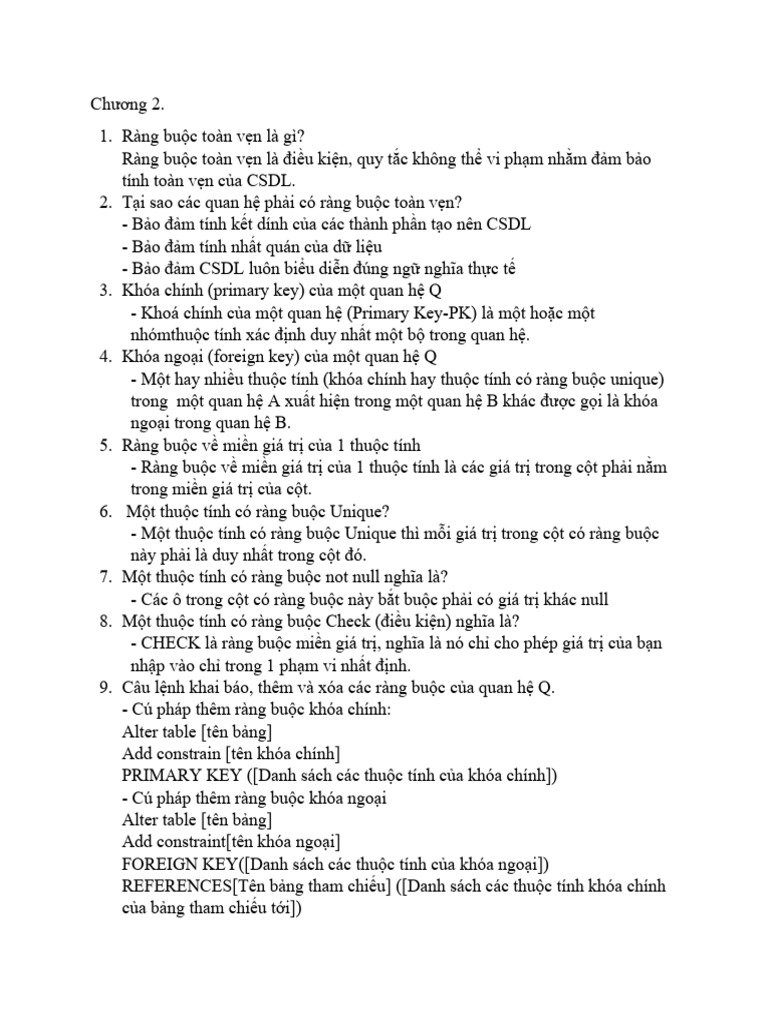 Chương 2-HQTCSDL | PDF