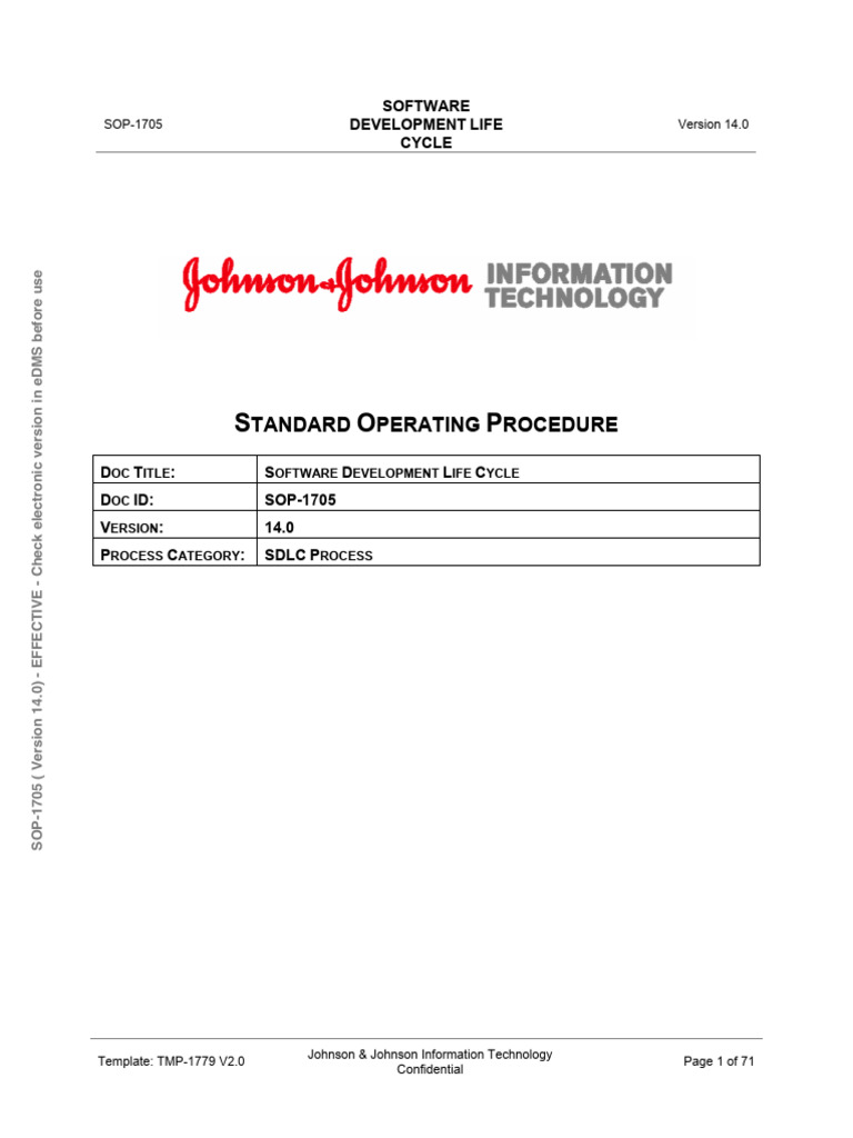 Sop 1705 Sdlc Sop.pdf | PDF | Scrum (Software Development) | Agile Software Development