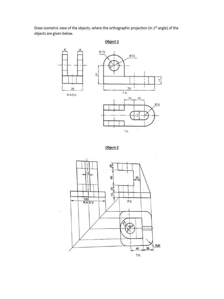 Isometric View Assignment Last Class | PDF