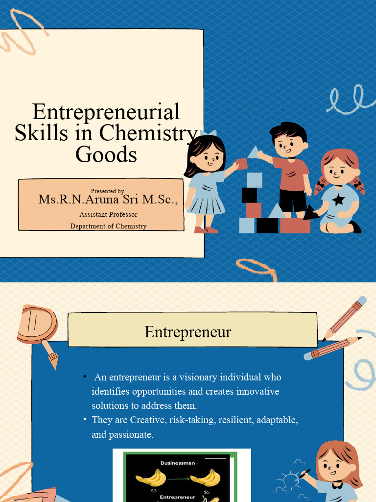 Entrepreneurial Skills in Chemistry Goods | PDF | Entrepreneurship ...