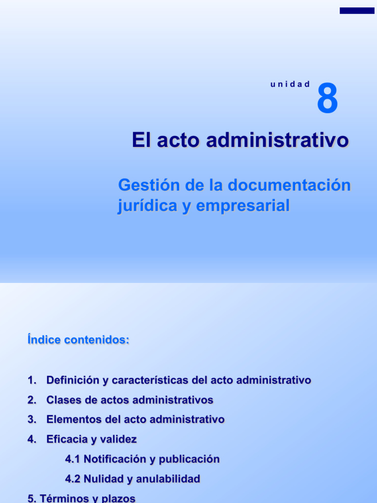 Acto Administrativo: Definición y Clases | PDF | Gobierno | Justicia