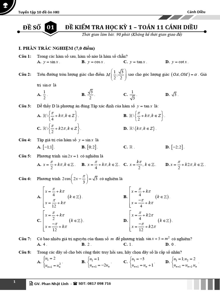 11 Canh Dieu Co Dap An | PDF
