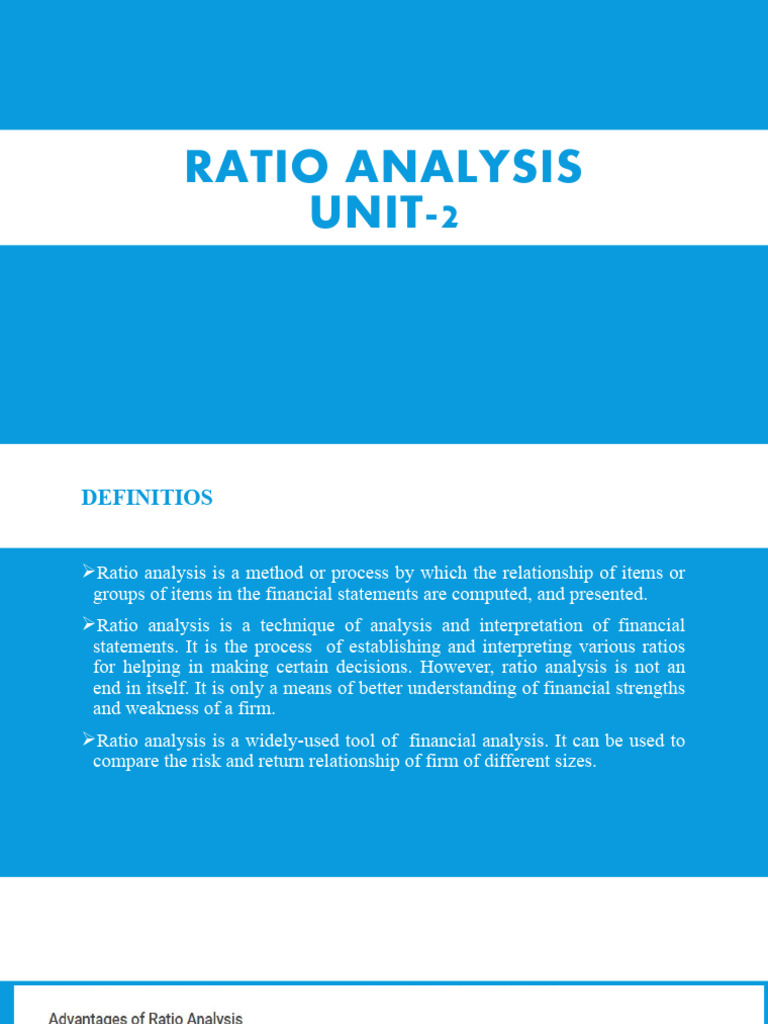 Unit 2 Ratio Pdf Dividend Equity Finance
