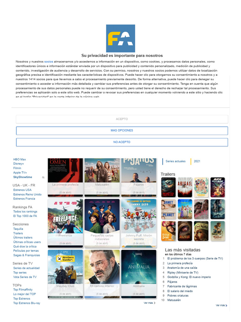 Film Affinity | PDF | Privacidad en internet | Cookie HTTP