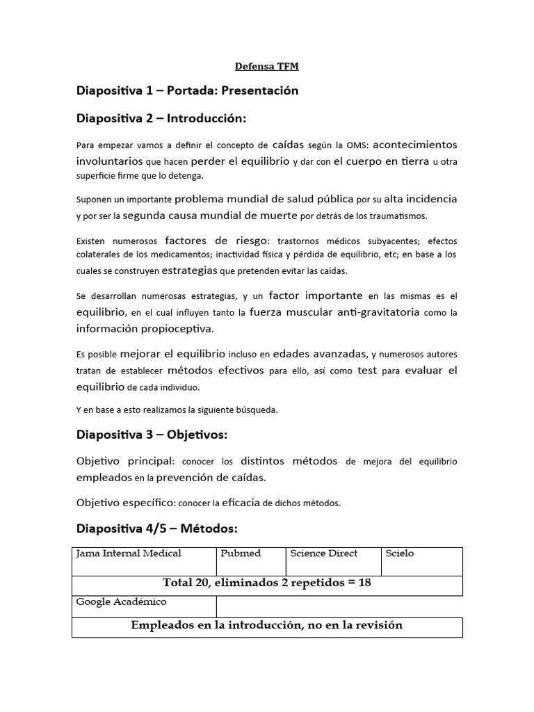 Defensa TFM | PDF | Flexibilidad (anatomía) | Medicina