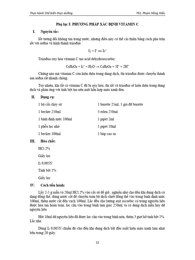 CBthucduong Phuluc1 | PDF