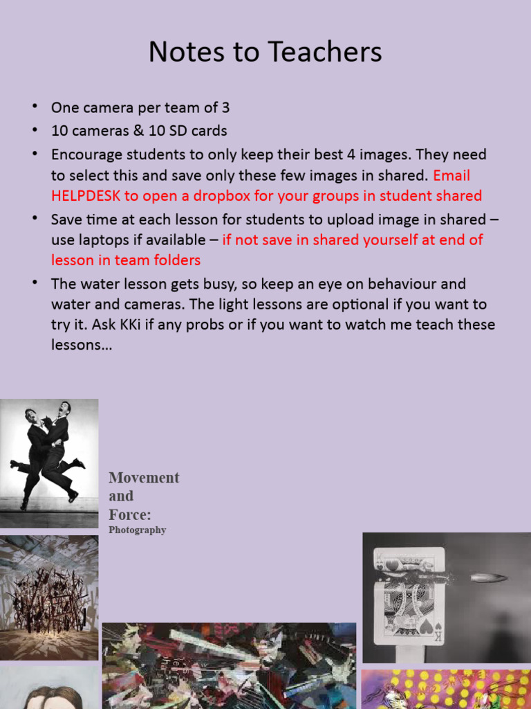 and 2 Photography Lessons | PDF | Shutter Speed | Shutter (Photography)