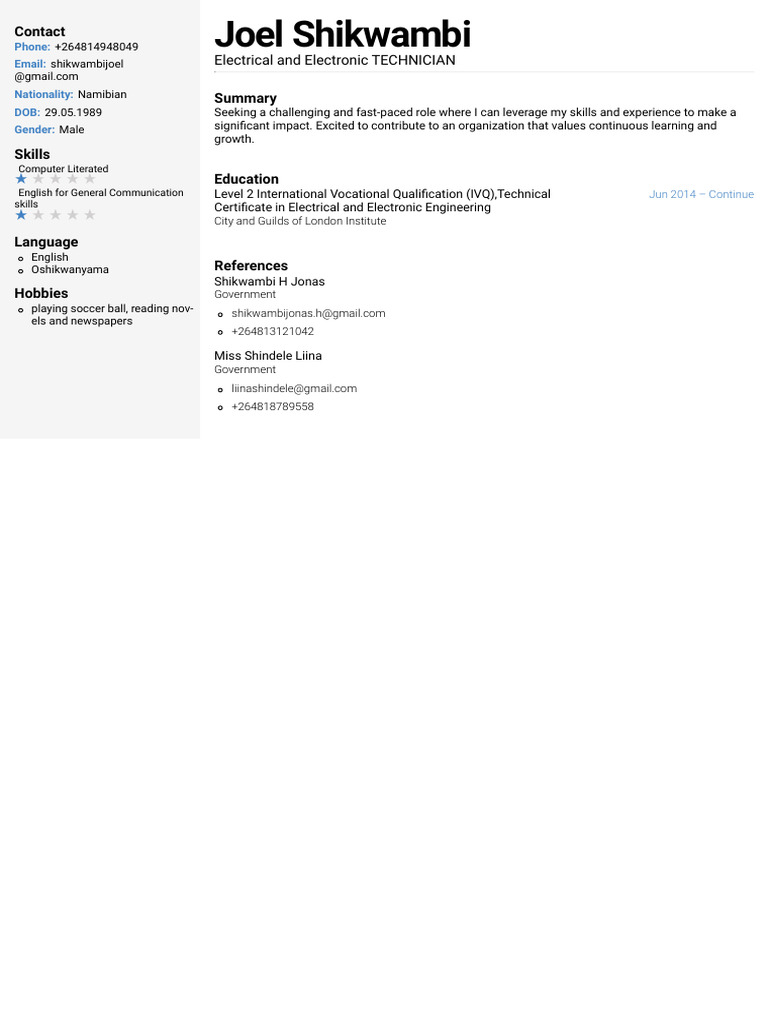 Joel Resume 553 | PDF