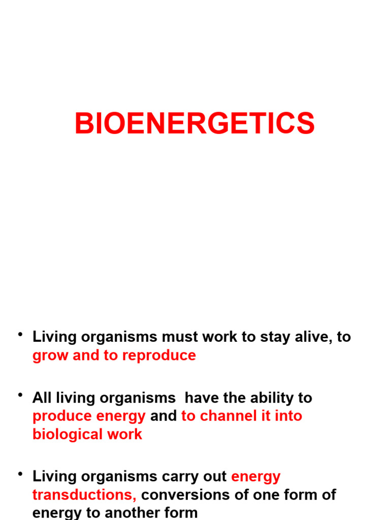 Unit 6 Bioenergetics | PDF | Gibbs Free Energy | Chemical Reactions