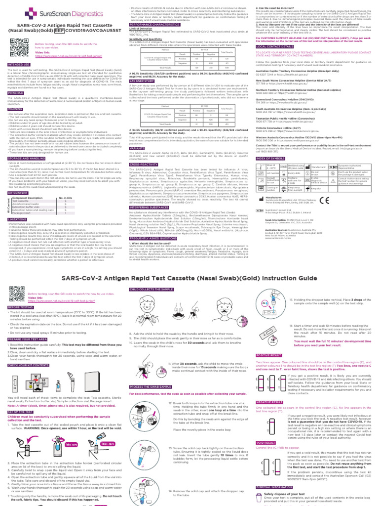Covid 19 Test Instructions | PDF | Medical Specialties | Diseases And ...