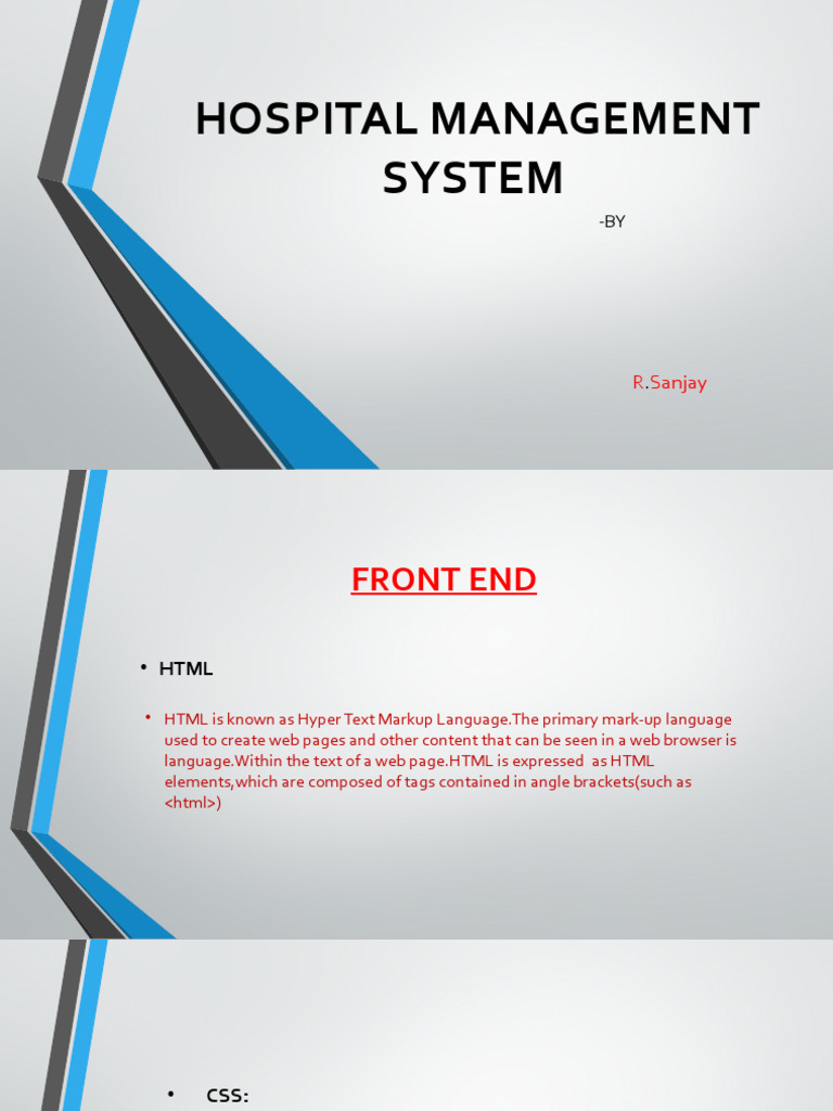 Hospital Management | PDF | World Wide Web | Internet & Web