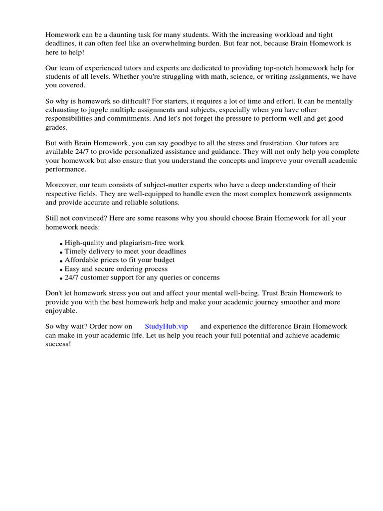 Brain Homework Help Download Free Pdf Learning Homework