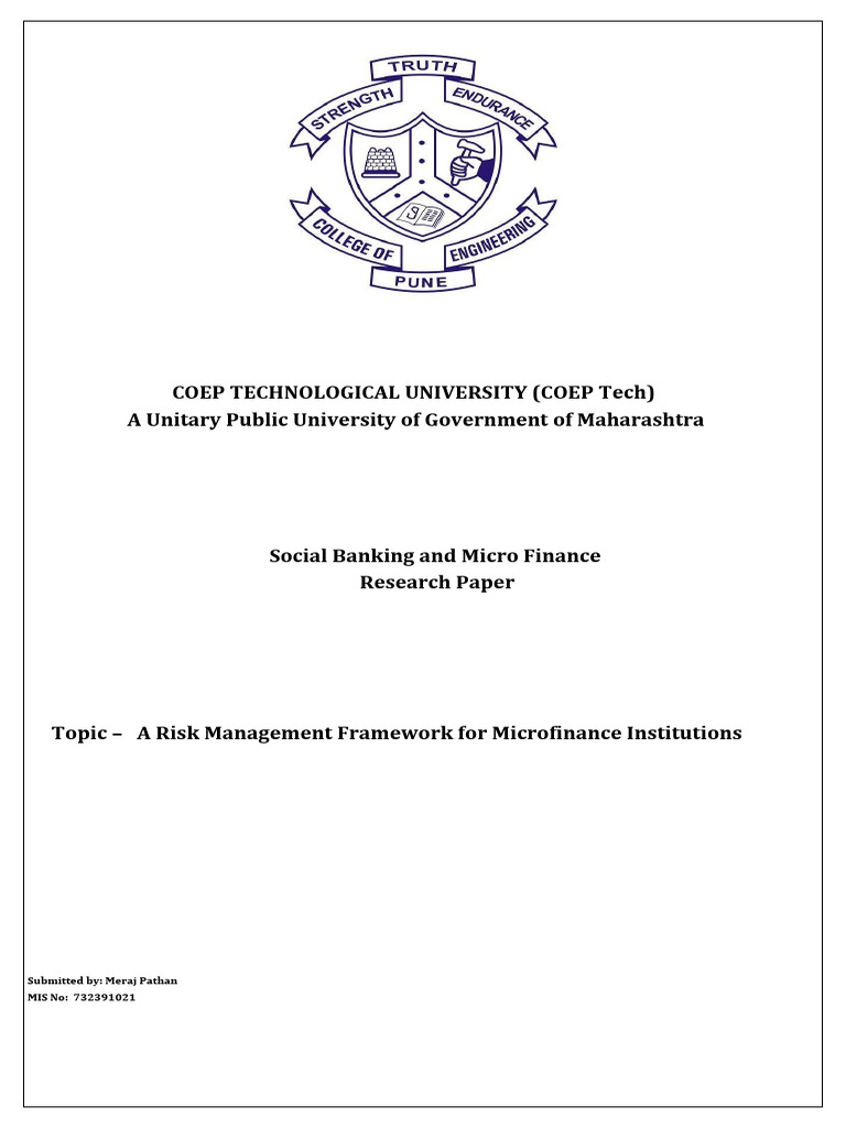 T2 SBMF 732391021 Meraj | PDF | Microfinance | Financial Risk