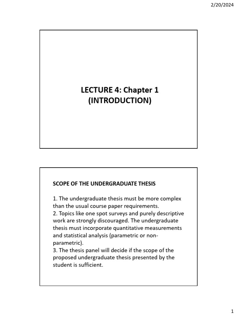 Lecture 4 - Chapter 1 NOTES | PDF | Knowledge | Thesis