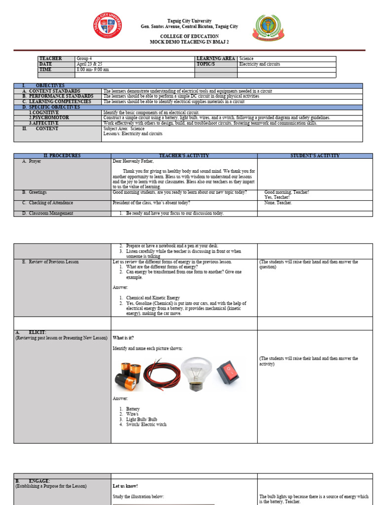 Demo Teaching Electricity and Circuits Bmaj2 | PDF | Electric Charge ...