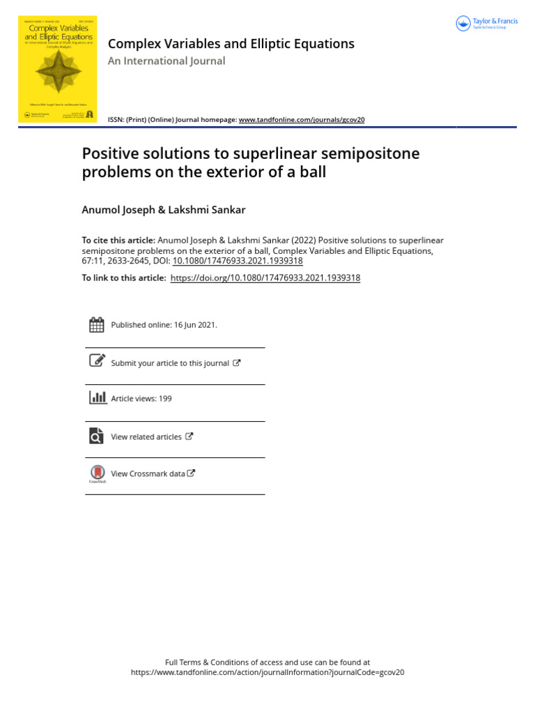 Positive Solutions To Superlinear Semipositone Problems On The Exterior ...