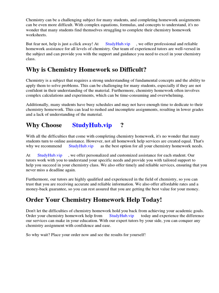 Chemistry Homework Worksheets | PDF | Chemistry | Chemical Elements