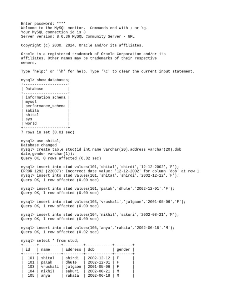 operators | PDF | My Sql | Databases operators | PDF | My Sql | Databases