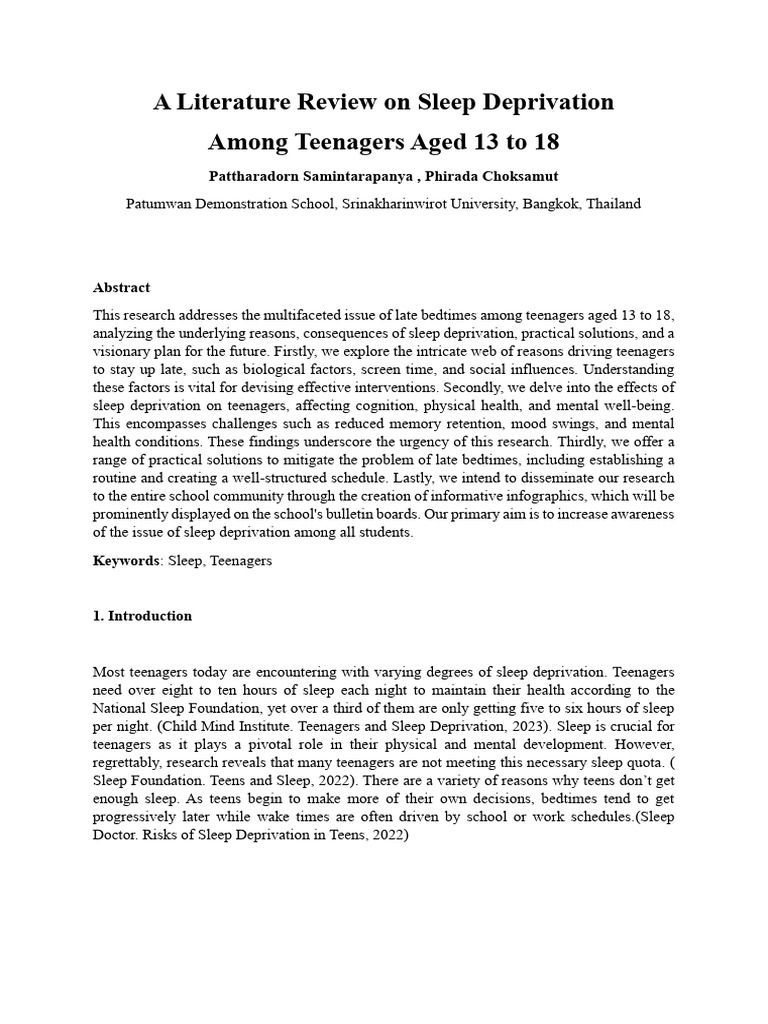 Final Sleep | PDF | Sleep | Sleep Deprivation