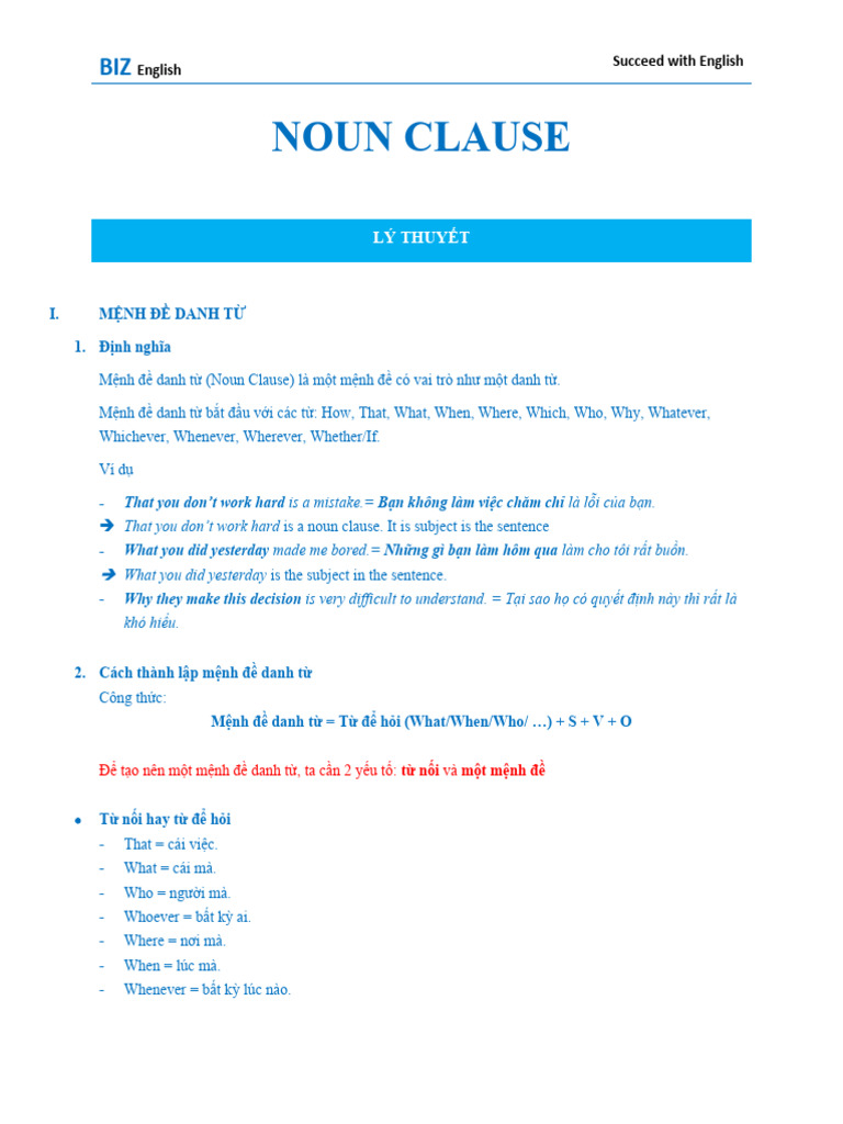 Unit 7 - Noun Clause | PDF