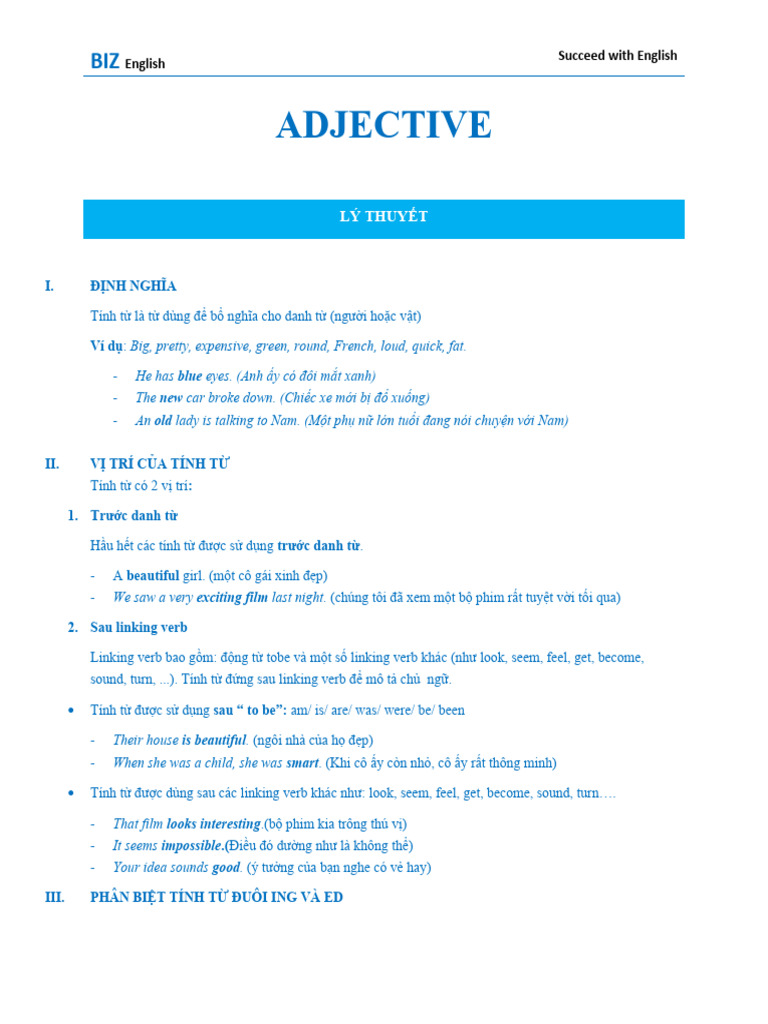 UNIT 5_ ADJECTIVE | PDF