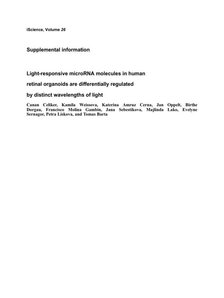 Supplemental Information: Iscience, Volume 26 | PDF | Gene Expression | Real Time Polymerase ...