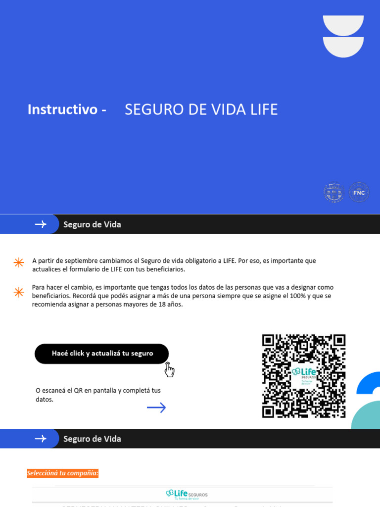 Instructivo Seguro de Vida (General) | PDF | Seguro | Seguro de vida