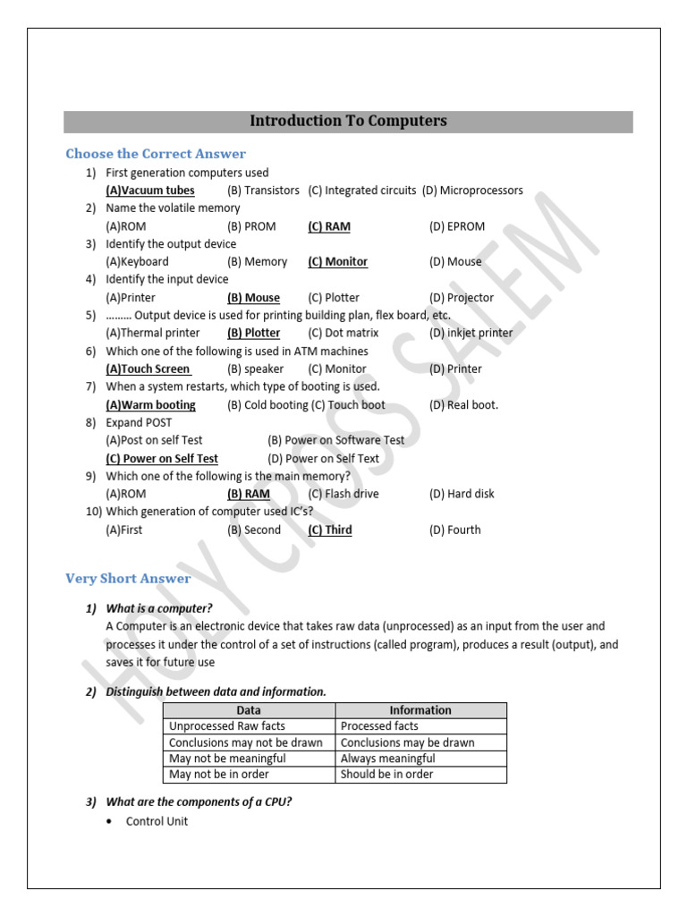 11CA 1to10 | PDF | Computer Data Storage | Read Only Memory