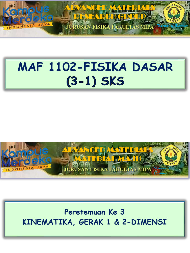 MAF - Kuliah Pertemuan Ke 3 | PDF