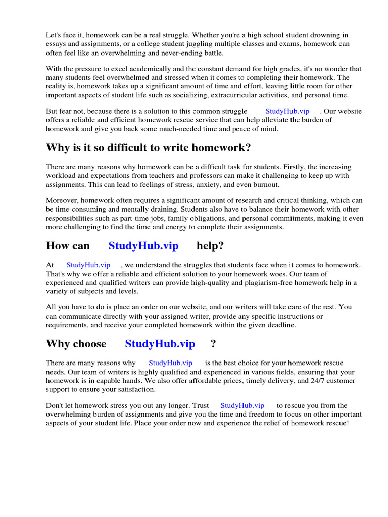 Homework Rescue | PDF | Homework