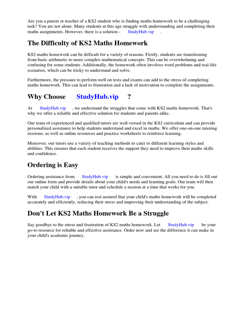 KS2 Maths Homework Help & Resources | PDF | Worksheet | Mathematics