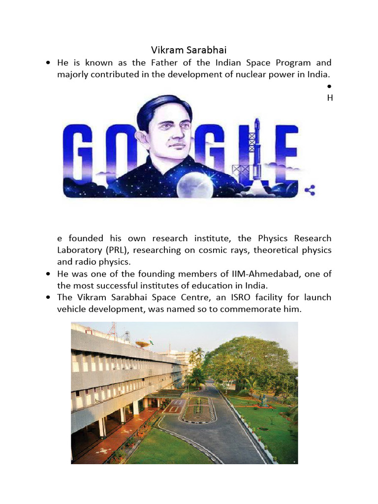 Vikram Sarabhai | PDF