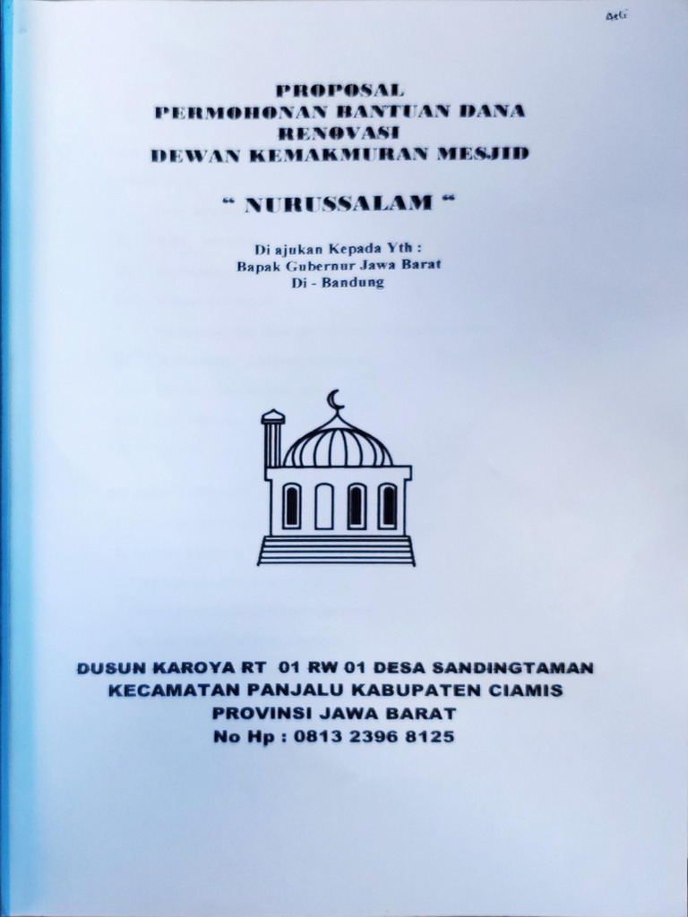 Proposal DKM Nurussalam | PDF