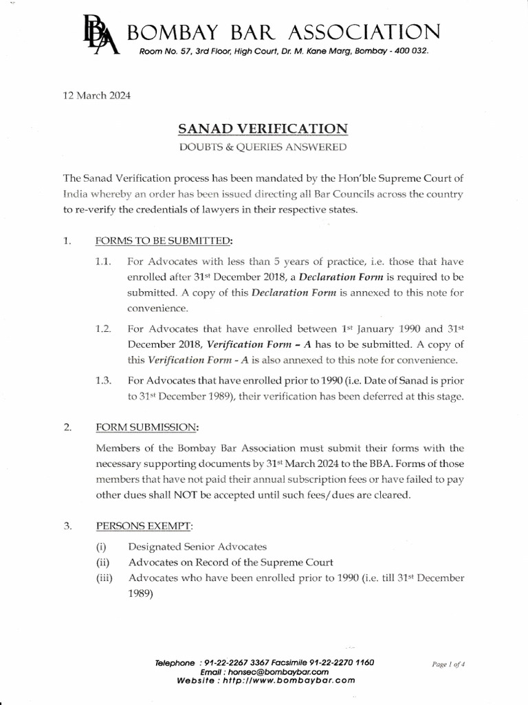 12 March 2024 - Sanad Verification - Doubts and Queries Answered | PDF ...