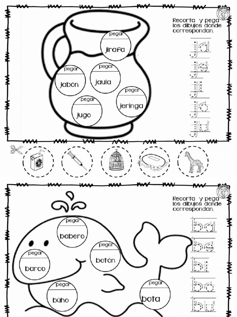 1° Material para Trabajar Las Letras B, G, J y - 230809 - 094351 | PDF
